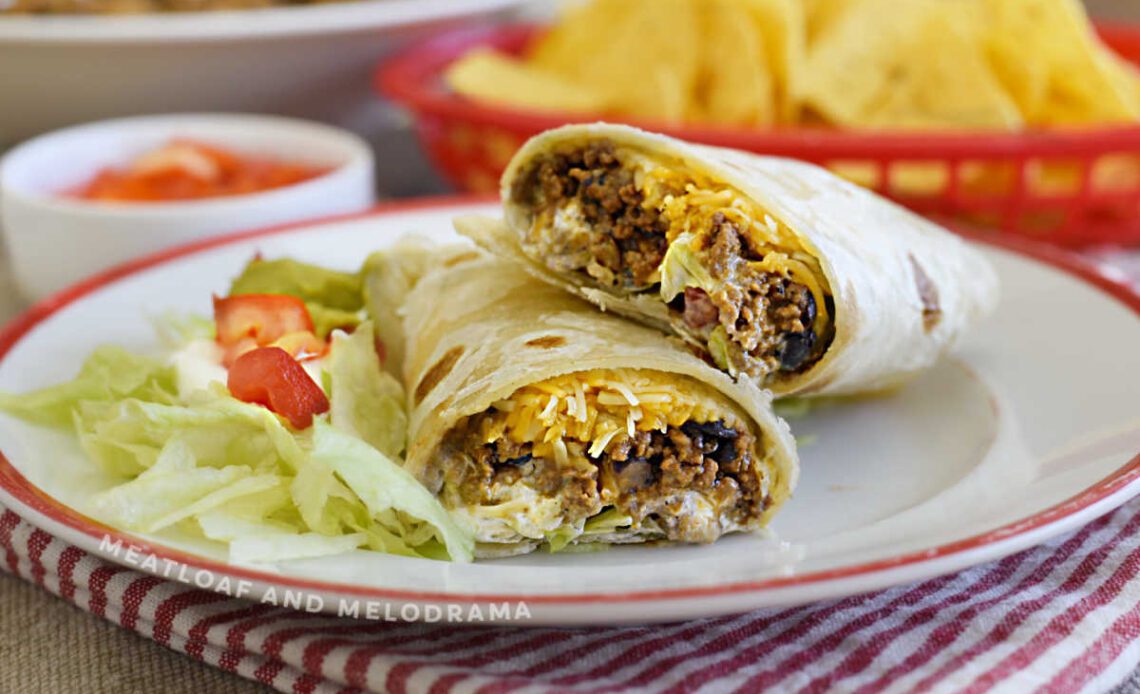Classic Beef & Bean Burrito - RecipeVilla